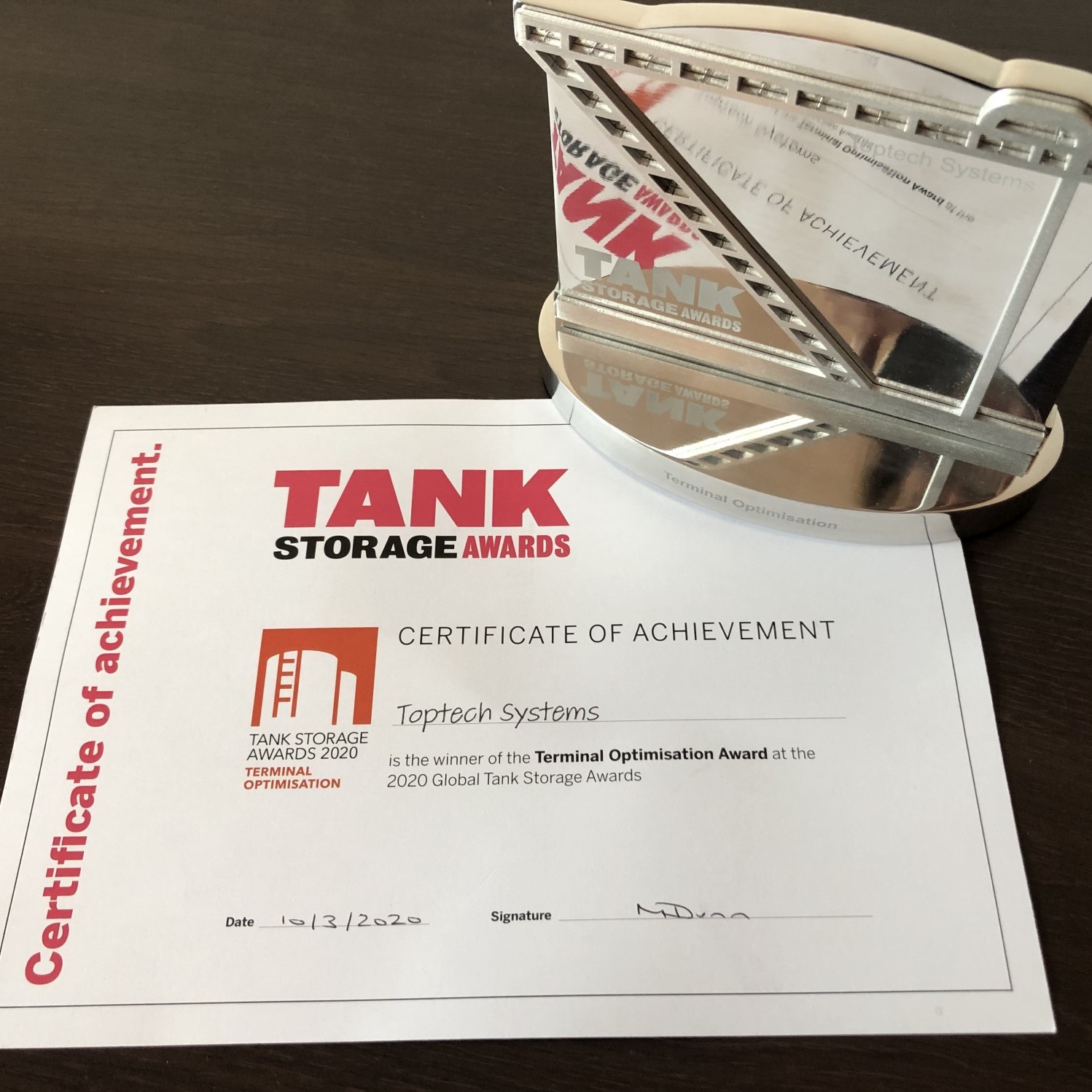 Toptech Wins Award for Terminal Optimization - IDEX Corporation